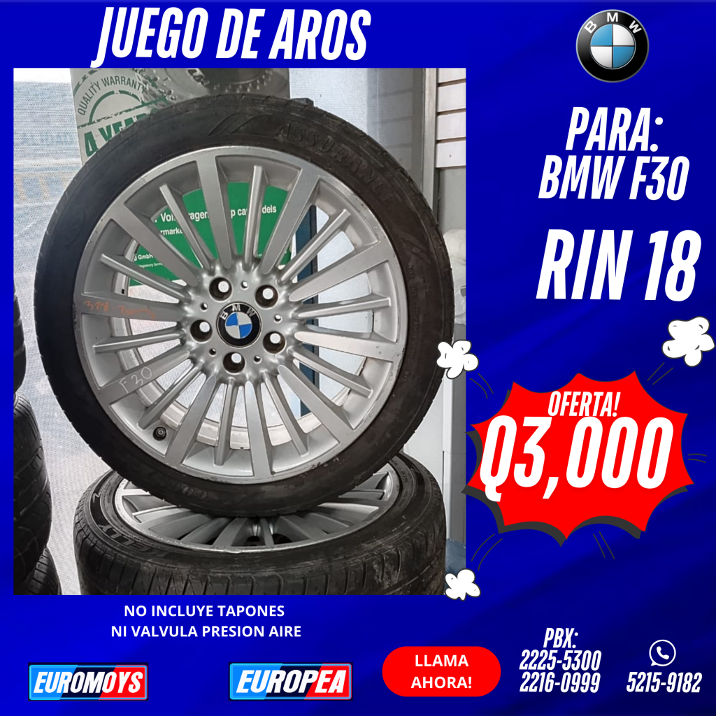 JUEGO DE AROS PARA BMW F30 RIN 18 - Euromoys - Repuestos Nuevos